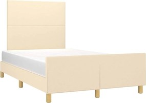 Rám postele bez matrace krémový 120 x 200 cm textil 3124884