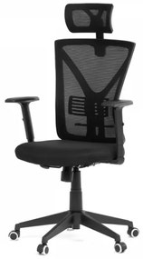 Kancelářská židle černá mesh plastový kříž KA-Q851 BK