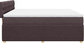 Box spring postel s matrací tmavě hnědá 180x200 cm textil 3287545