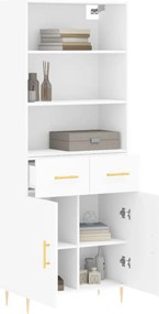 Skříň highboard bílá 69,5 x 34 x 180 cm kompozitní dřevo 3200505