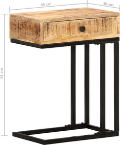 vidaXL Odkládací stolek ve tvaru U 45 x 30 x 61 cm masivní mangovník [289091]