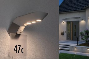 P 94253 Čísla domu pro venkovní solární nástěnné svítidlo Soley kov bílá - PAULMANN