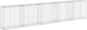 Gabionový koš s víkem 500 x 50 x 100 cm pozinkované železo 3295146