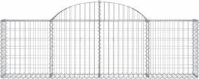 Klenuté gabionové koše 13 ks 200x30x60/80 cm pozinkované železo 3146079