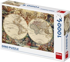 DINO Puzzle Historická mapa 66x47cm foto skládačka 1000 dílků dn532496