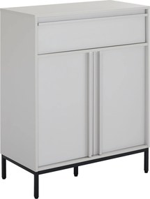 XXXLutz KOMODA, černá, světle šedá, 80/101/40 cm Xora - Komody na nožičkách - 002479000115