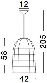 Nova Luce Závěsné svítidlo GRIFFIN, ø 42cm, E27 1x12W