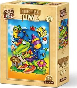 ART PUZZLE 5852 Dřevěné puzzle Cesta do školy / 16 dílků / od 3 let