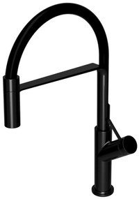 OMNIRES Vita - Dřezová baterie s flexibilním ramenem, černá VI6350BLBL