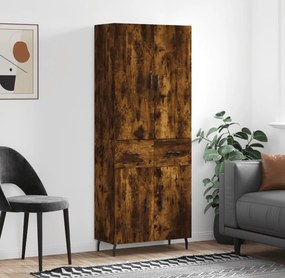 vidaXL Skříň highboard 69,5 x 34 x 180 cm kompozitní dřevo [3198164] Barva: kouřový dub