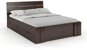 Buková postel s úložným prostorem - Arhus Drawers   , Buk přírodní, 120x200 cm