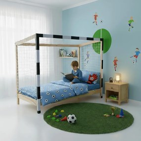 Montessori postel, přírodní/bílá/černá, 90x200, FUTAL Kondela 0000396832