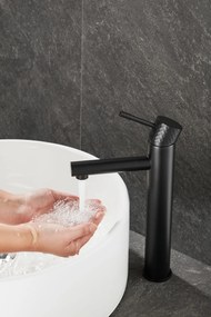 Gamma Roy, vysoká umyvadlová baterie h-301, černá matná, GMA-BRYPUW-BK