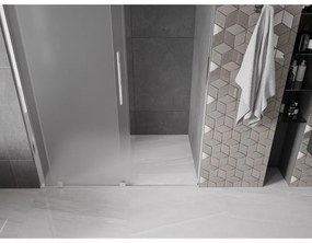 Mexen Velar, posuvné sprchové dveře do otvoru 130 cm, 8mm sklo námraza, chromová, 871-130-000-31-01