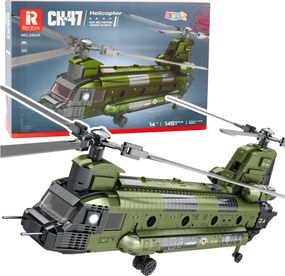 LEAN Toys Stavebnice vojenský vrtulník CH-47 Chinook 1451 ks