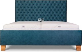 Postel čalouněná CASTEL + lamelový rošt + matrace EMI