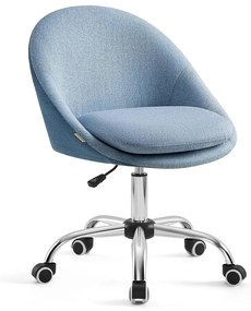 Otočná pracovní židle, výškově nastavitelná, modrá barva