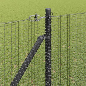 Svařované drátěné ploty s hroty 10 x 1,5 m Ocel potažená PVC 3352176
