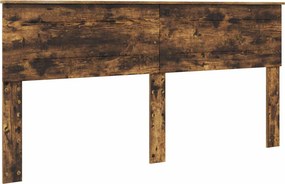 Rám postele s čelo Kouřový dub 200 x 200 cm Kompozitní dřevo 3408820
