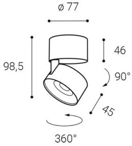 LED2 - LED Bodové svítidlo KLIP ON LED/11W/230V černá
