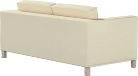 Potah na pohovku IKEA  Karlanda rozkládací, krátký barva krémová látka lesklé, pletený vzor