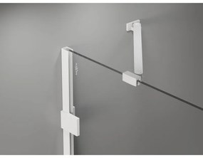 Mexen Lunar-B, výklopný sprchový kout levý 100 x 70 cm, 8mm čiré sklo, bílý profil, 832-100-070-20-00-L