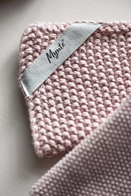 IB LAURSEN Pletená chňapka Mynte Coral Almond, růžová barva, béžová barva, textil