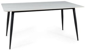 Jídelní stůl Rion 160 x 90 cm, mramor / černá