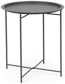 BIZZOTTO Kulatý konferenční stolek AUSTIN antracitový ø46 cm