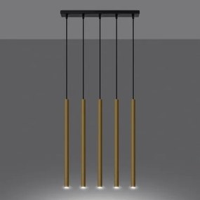 Závěsná lampa SOLLUX PASTELO 5L leštěné zlato G9 5x8W bez žárovky SL.1198