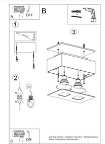 Sollux Lighting Stropní svítidlo MONO 2 bílé
