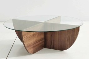 Designový konferenční stolek Balesego 90 cm vzor ořech