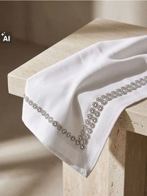Sinsay - Dekorativní ubrus na stůl s ozdobnou aplikací - bílá