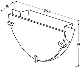 Nástěnné svítidlo Fikus pro žárovku E27  - Candellux