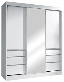 Skříň s posuvnými dveřmi ROMUALDA 180 cm, bílá