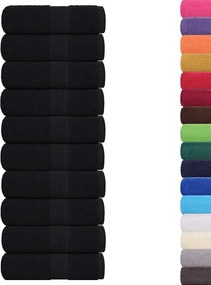 Ručníky pro hosty FROGN 10 ks černé 30x50 cm 360 g/m² 136949