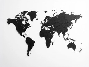 Dřevěná mapa světa True Puzzle Černá / 150 x 90 cm / Ano