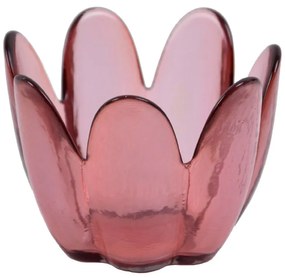 Růžová miska z recyklovaného skla Ego Dekor Brotes