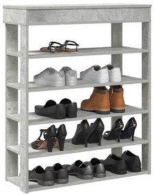 Shoe Rack betonově dub 80x30x98 cm kompozitní dřevo