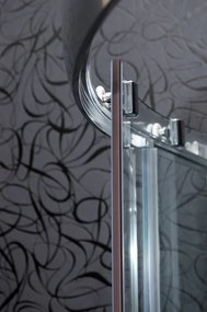 ARTTEC Sprchový kout čtvrtkruhový BRILIANT 90 x 90 x 208 cm čiré sklo s vaničkou z litého mramoru POLARIS a panelem PAN04585