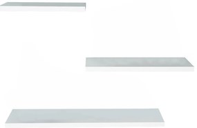 KALUNE DESIGN Set 3 poliček WALL bílý 956LCS2703