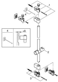 GROHE 269612431 - Sprchová tyč VITALIO UNIVERSAL 900 mm černá