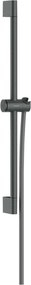 Hansgrohe Unica - Sprchová tyč 67 cm, se sprchovou hadicí, kartáčovaný černý chrom 24400340