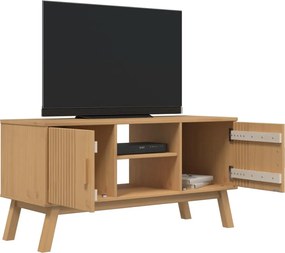 vidaXL TV skříňka OLDEN hnědá 114 x 43 x 57 cm masivní borové dřevo [358600]