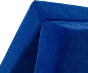 Skládací matrace, pěnový, 65x180, modrá, LEVI 65