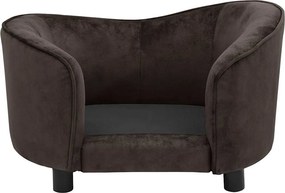 Pohovka pro psy hnědá 69 x 49 x 40 cm plyš 170942