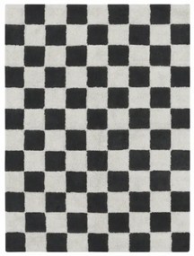 Lorena Canals Kostkovaný koberec 120 x 160 cm - tmavě šedý