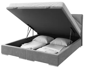 Postel boxspring šedá LEONARDO 160x200 cm