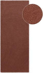 Ručně tkaný vlněný běhoun v cihlové barvě 80x300 cm Calmio – Hanse Home