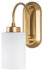 Nástěnná lampa Hemikilo mléčné sklo/zlatá